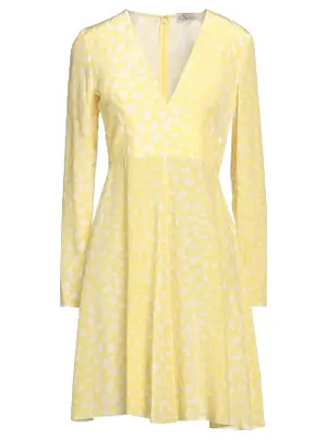 Red Valentino Silk Mini Dress - Yellow