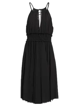 WHITE WISE Midi Trapeze Dress - Black