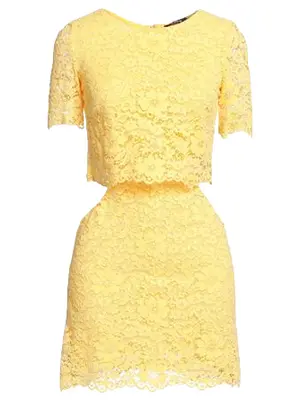 Amen Mini Lace Dress Yellow