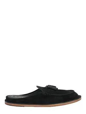 TOD'S Soft Leather Mules - Black