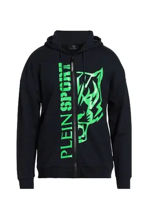 PLEIN SPORT Printed Zip-Up Hoodie Blue