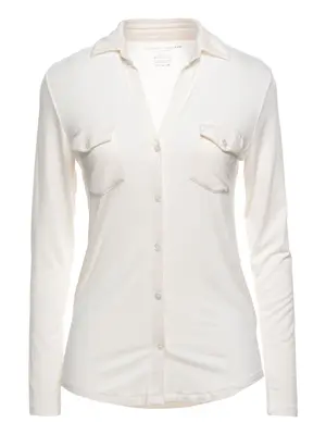Majestic Filatures Viscose Blend Jersey Shirt Ivory