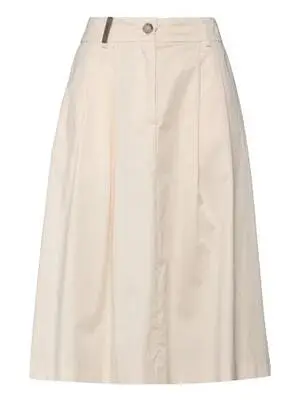 Peserico Midi Pleated Poplin Skirt - White
