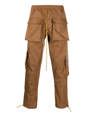 Rhude Straight-leg Cargo Trousers - Brown