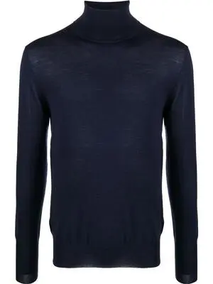 PT TORINO Roll Neck Knitted Jumper - Blue