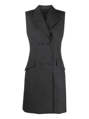 Givenchy Double-breasted Tuxedo Minidress - Grey