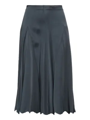 SEMICOUTURE SEMICOUTURE Midi Flared Skirt Midnight Blue