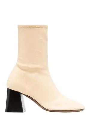 NEOUS Sock-style Leather Boots - Neutrals