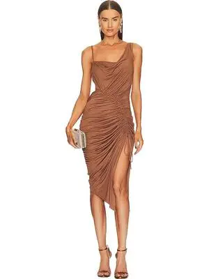 MICHAEL COSTELLO X Hayes Midi Dress - Brown