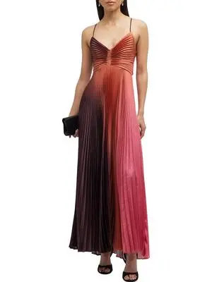 A.L.C. A.L.C. Ariya Pleated Maxi Dress Pinkchoco