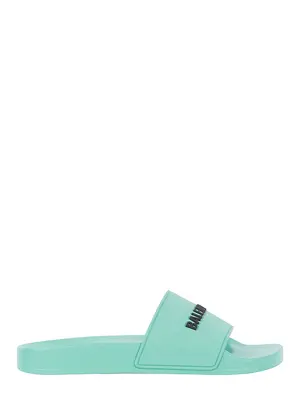 Balenciaga Pool Slide Sandals Mint Black