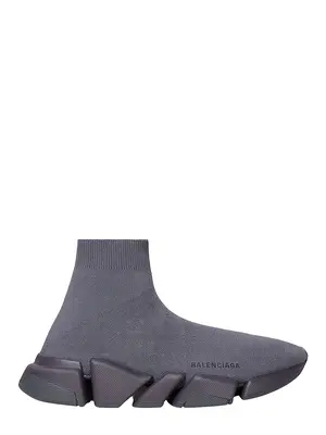Balenciaga Speed 2.0 Monocolor Recycled Knit Sneakers Anthracite