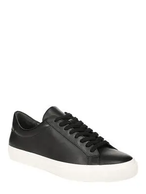 Vince Fulton Leather Lace-Up Sneakers Black/white