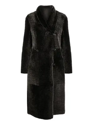 Emporio Armani Reversible Double-breasted Coat - Black