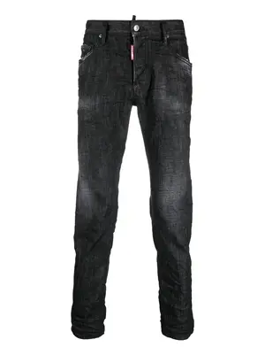 Dsquared2 Distressed Skinny-cut Jeans - Black
