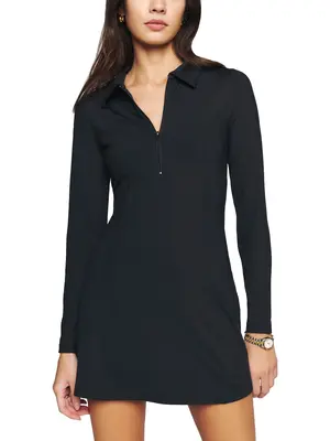 REFORMATION Desirae Ecostretch Dress Black