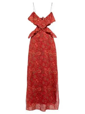 SIR. Allegra Floral Ramie Maxi Dress - Multicoloured