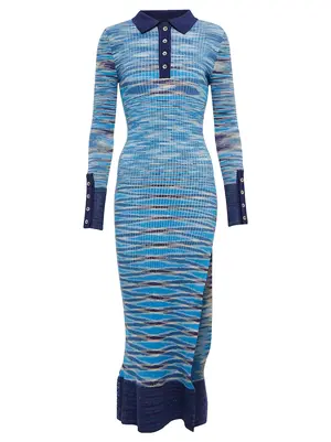 JACQUEMUS Jacquemus La Robe Zucca Striped Midi Dress