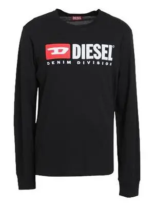 DIESEL T-just-ls-div Man T-shirt Black Size Xl Cotton Black