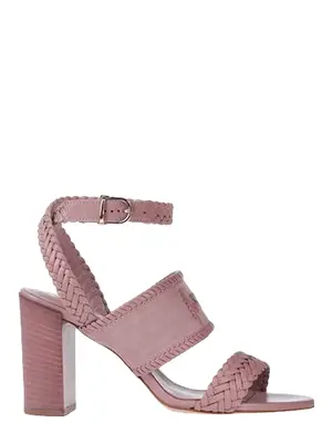 TOD'S Sandals In Leather And Suede With Block Heel Pink
