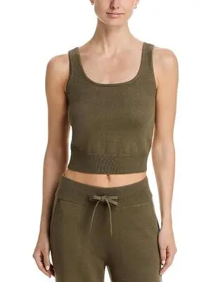 Eberjey Cropped Sweater Tank - Smokey Olive