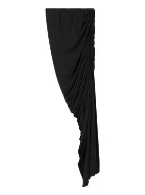 AZ FACTORY X Ester Manas Ruched Side-slit Skirt - Black