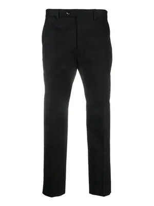 DELL'OGLIO Cropped Leg Trousers - Black
