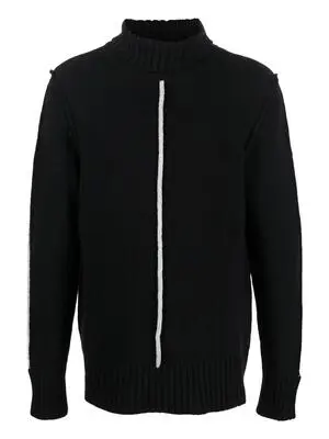 EGONLAB Stripe-detail Funnel-neck Sweater