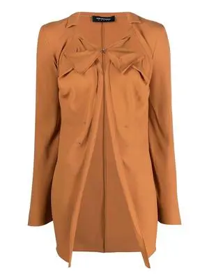 KIKO KOSTADINOV Cut-out Front-slit Blouse - Brown