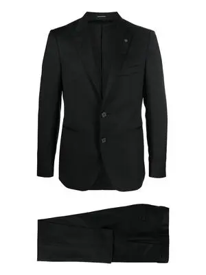 Tagliatore Single-breasted Virgin Wool Suit - Black