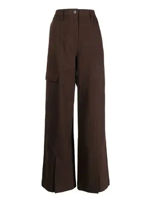Goen.j Wide-leg Cargo Trousers - Brown