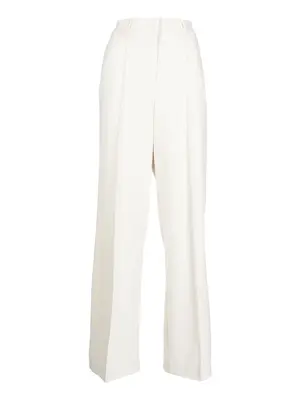 Goen.j Twill Straight-leg Trousers - White