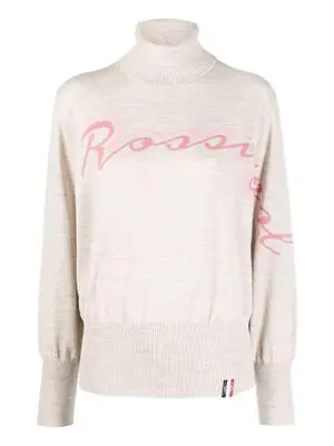 Rossignol Logo Intarsia Merino Wool Blend Jumper - Neutrals