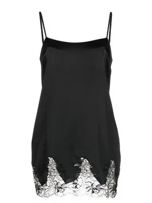 FLEUR OF ENGLAND Lace-trimmed Babydoll Dress - Black