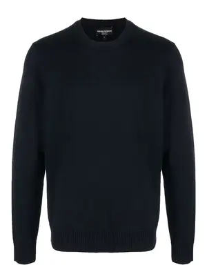 Emporio Armani Crew-neck Wool Jumper - Blue