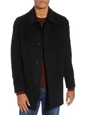 Cole Haan Wool-blend Overcoat - Black