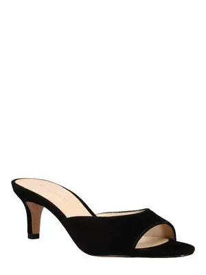 Pelle Moda Balin Kitten Heel Slide Sandal - Black