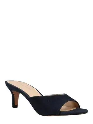 Pelle Moda Balin Kitten Heel Slide Sandal - Midnight