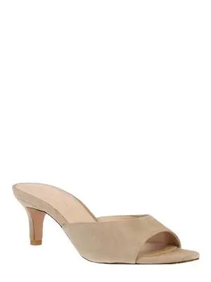 Pelle Moda Balin Kitten Heel Slide Sandal - Mushroom