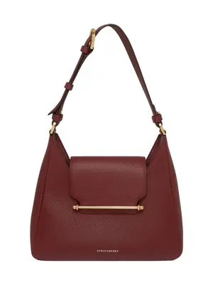 Strathberry Strathberry Multrees Leather Hobo Oxblood
