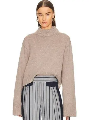 HELSA Pamelia Crew Neck Sweater - Taupe