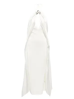 David Koma Halterneck Midi Dress - White
