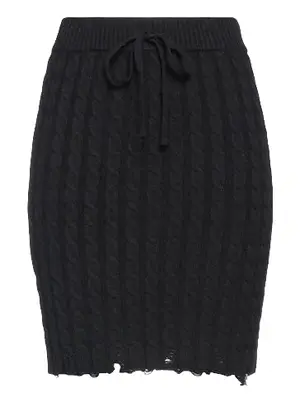 Pinko Mini Cable-Knit Pencil Skirt Black