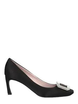ROGER VIVIER Pumps With Crystal Appliqués - Black
