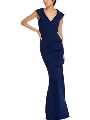 Chiara Boni La Petite Robe Off The Shoulder Maxi Dress - Navy