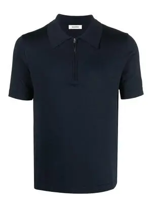 Sandro Pablo Zip-up Polo Shirt - Blue