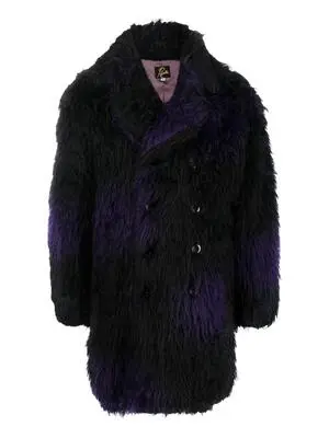 Needles Faux-fur Overcoat - Black