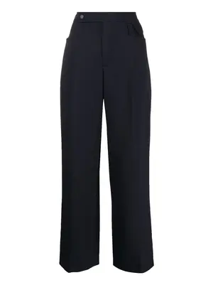 LOW CLASSIC Pocket-point Wide-leg Trousers - Blue
