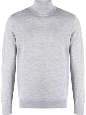 Zegna Roll Neck Jumper - Grey