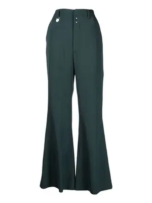 MAISON MARGIELA High-waisted Flared Trousers - Green